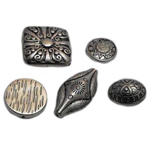 Large Metal Look Plastic Bead Loose Asstd – Beads N Crystals