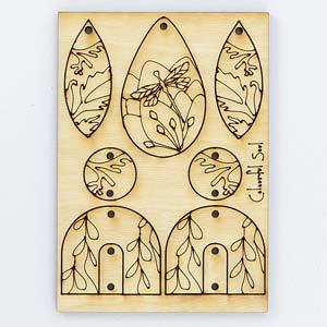 Laser Cut Wood Pop-Out Shapes Garden Foliage 9pc card – Beads N Crystals